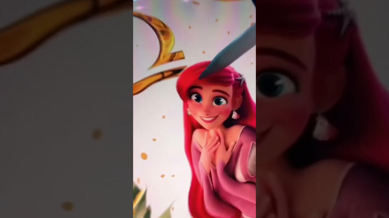 Transformación de Ariel #art #draw #color #disney #shorts #artshorts