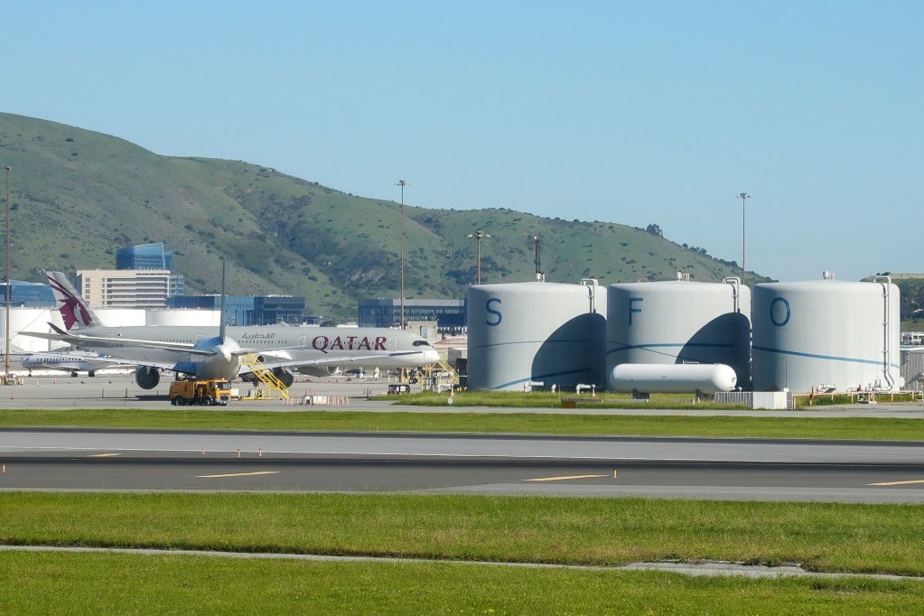 Caught in the conflict: Qatar Airways plane stays grounded at SFO amid ...