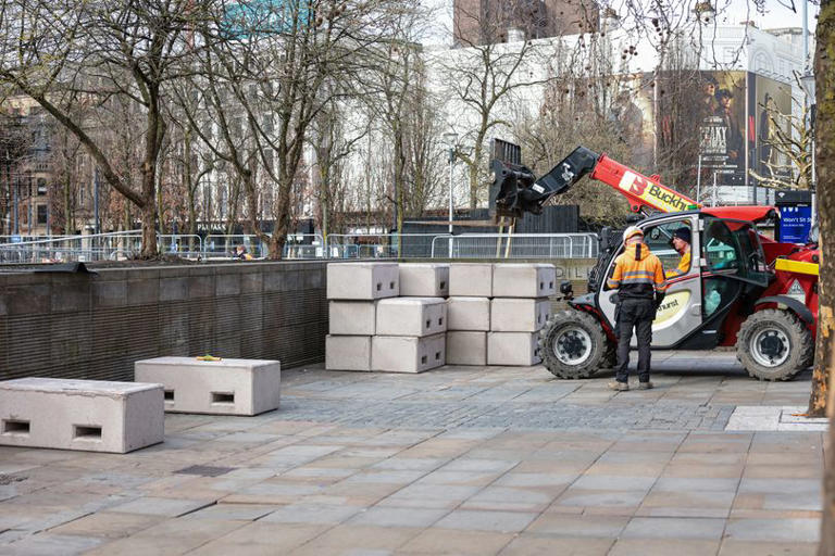 Work starts on Piccadilly Gardens transformation as fountains fenced off