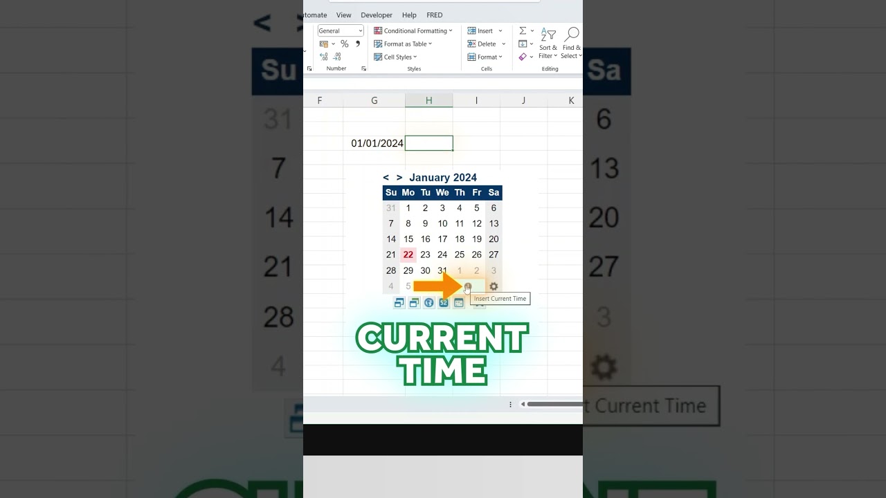 I discovered an easy way to add a calendar in Excel 📅
