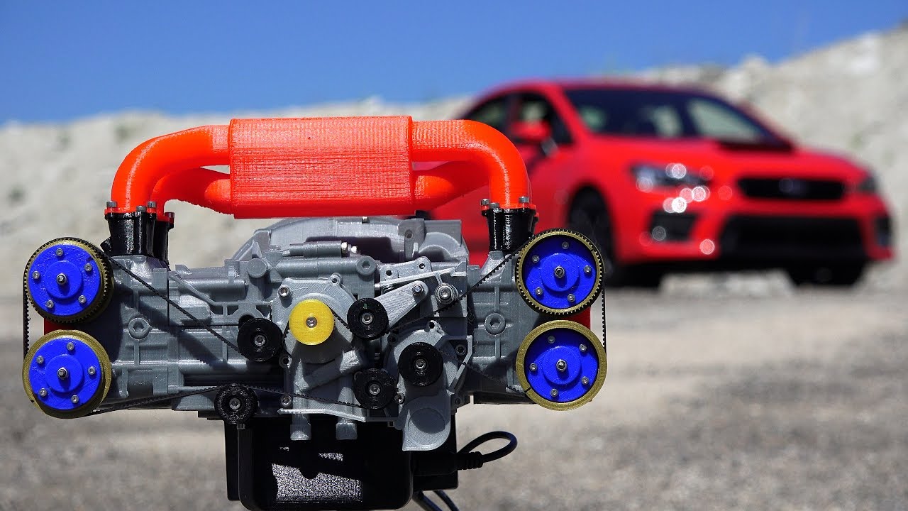 3D printed Subaru WRX engine - How boxer engines work