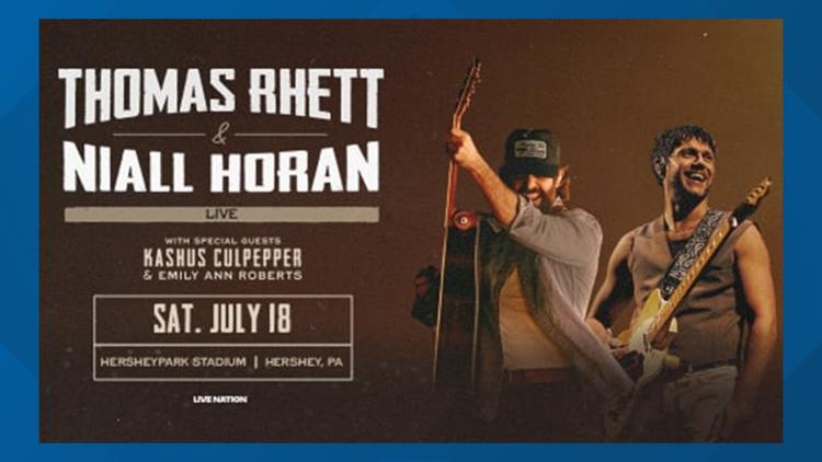 Thomas Rhett and Niall Horan to co-headline summer show at Hersheypark ...