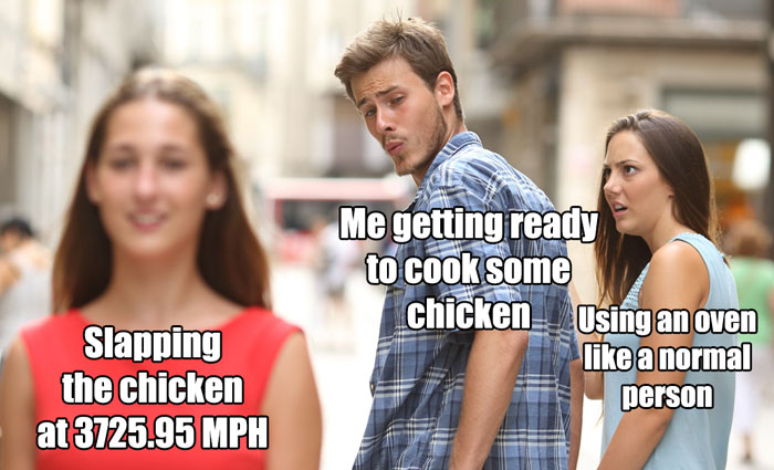 Physics major calculates chicken slap force, people create memes