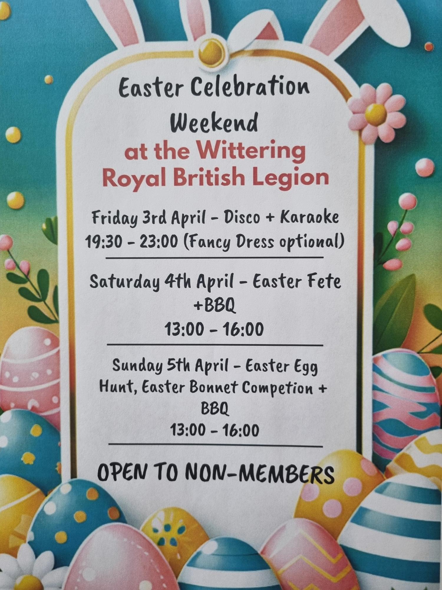 Easter celebration weekend with Wittering and District Royal British Legion