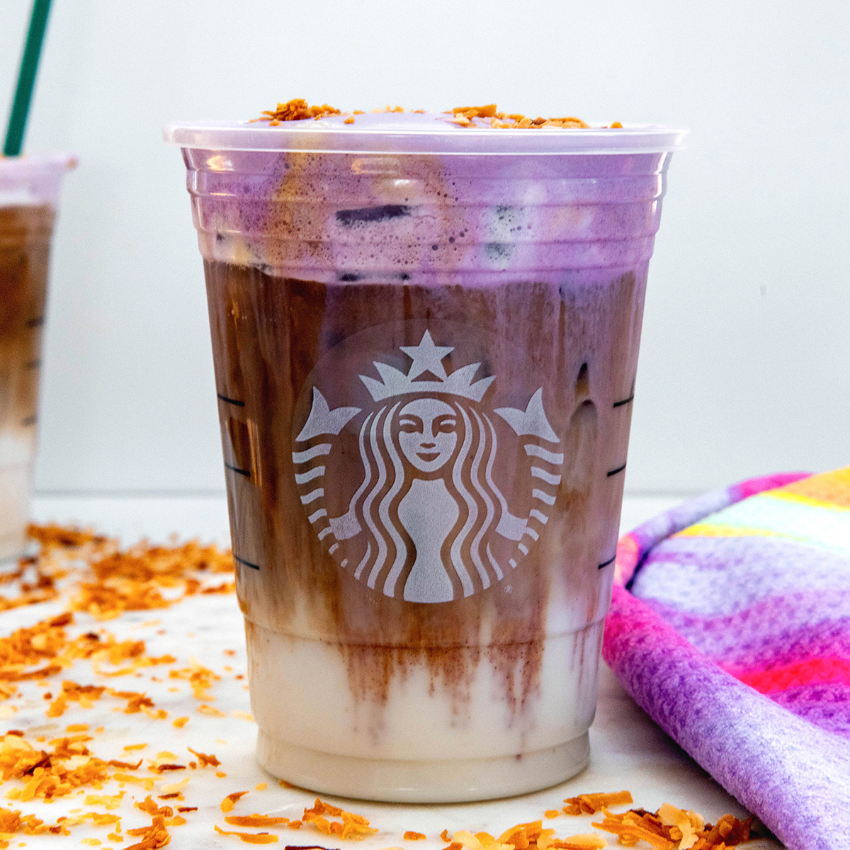 Iced ube coconut macchiato Starbucks copycat