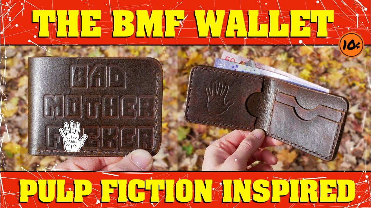 Making the Pulp Fiction BMF wallet // minimalist bifold // leatherworking