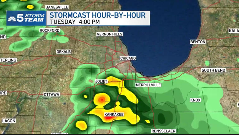 Here's an hour-by-hour look at the forecast with severe weather ...