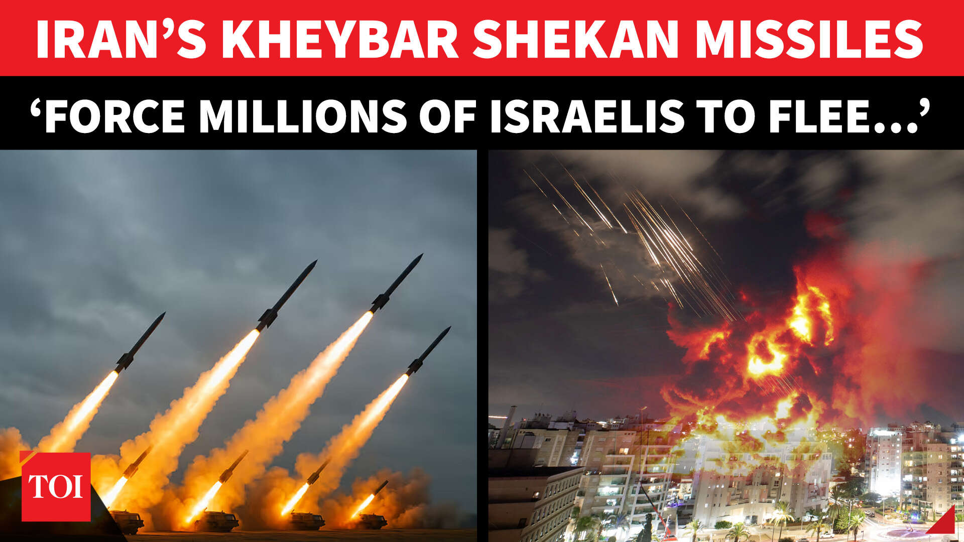 Iran unleashes Kheybar Shekan missiles on Tel Aviv as sirens wail ...