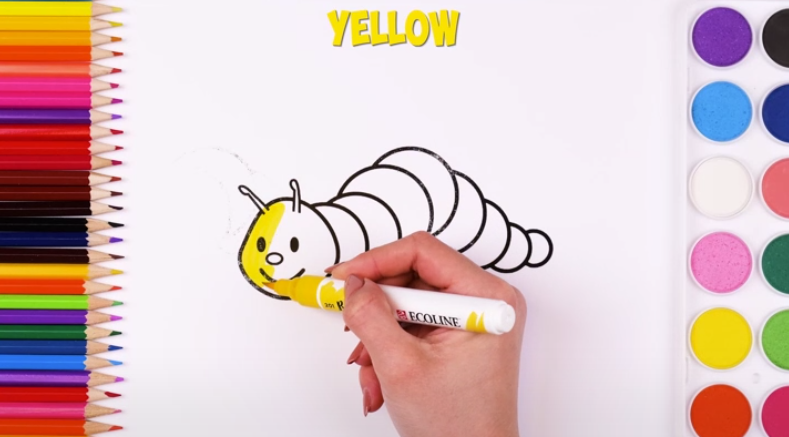 Coloring in drawing | Educational fun