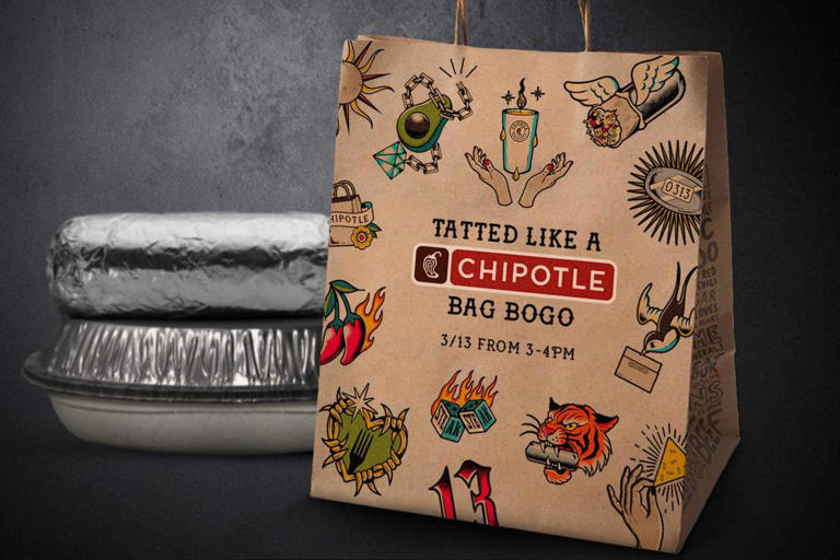 Chipotle is offering a BOGO deal to tattooed customers on Friday the 13th