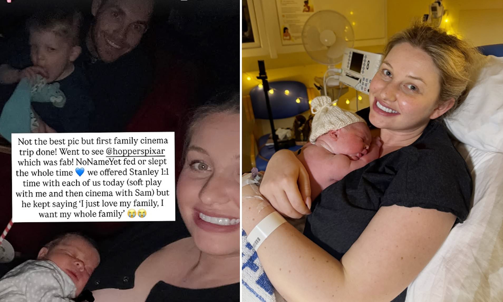 Amy Hart enjoys first family day out with her new baby and reveals ...