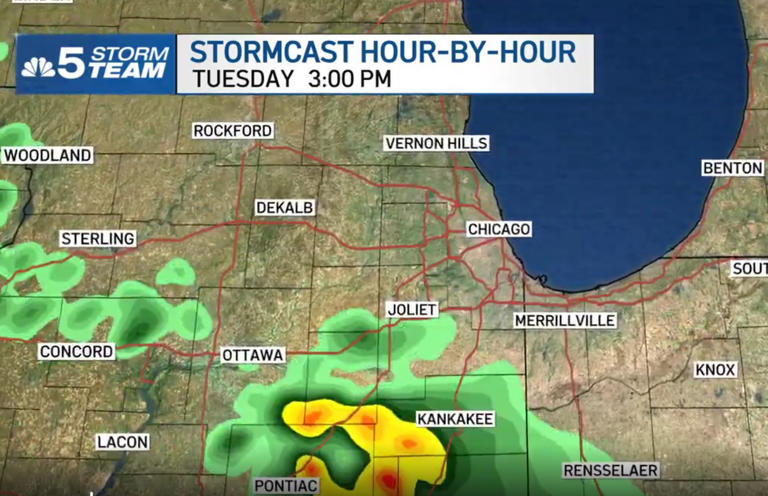 Here's an hour-by-hour look at the forecast with severe weather ...