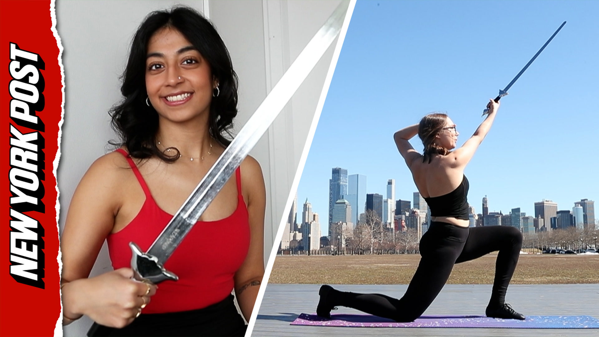 Trendy new yoga workout involving swords is all the rage in NYC and beyond