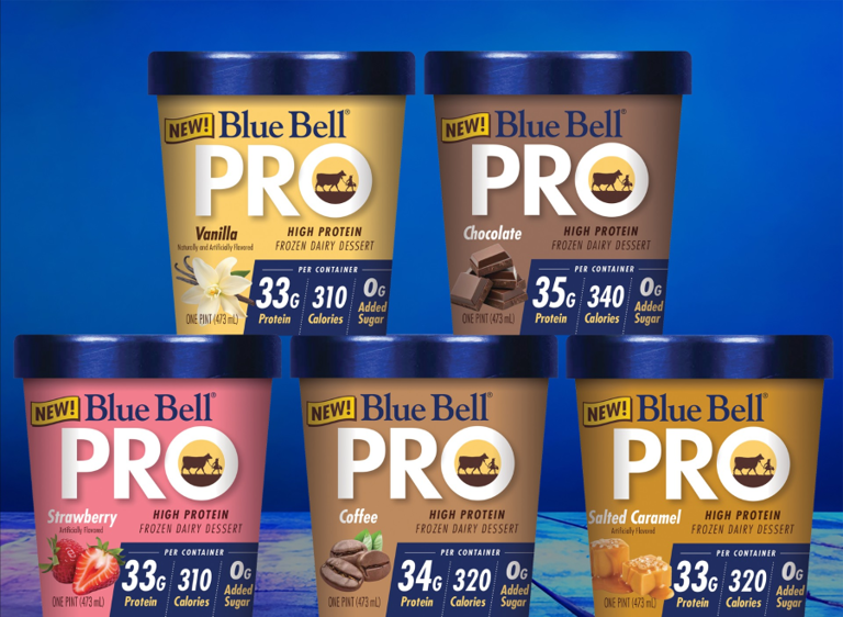 Blue Bell introduces protein ice cream pints in five flavors