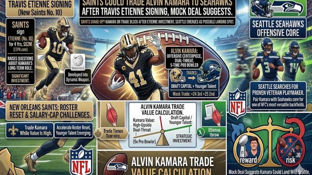 Saints could trade Alvin Kamara to Seahawks after Travis Etienne ...