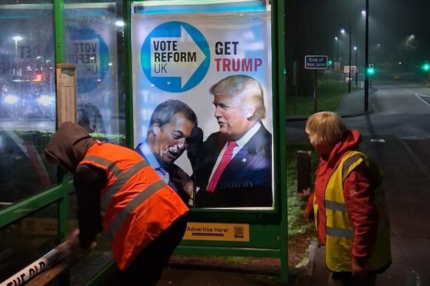 'No enforcement action' after Greenpeace mock Reform UK posters removed