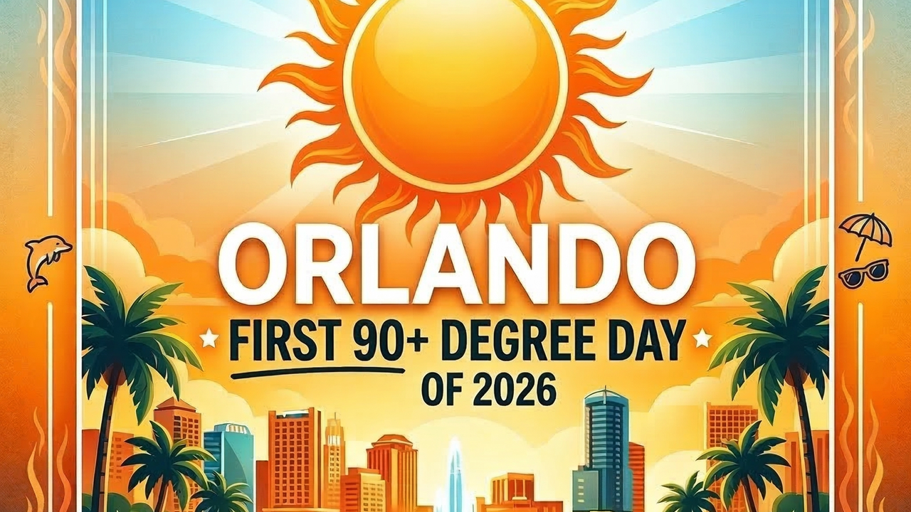 Orlando breaks heat records, hits 90 degrees for first time this year