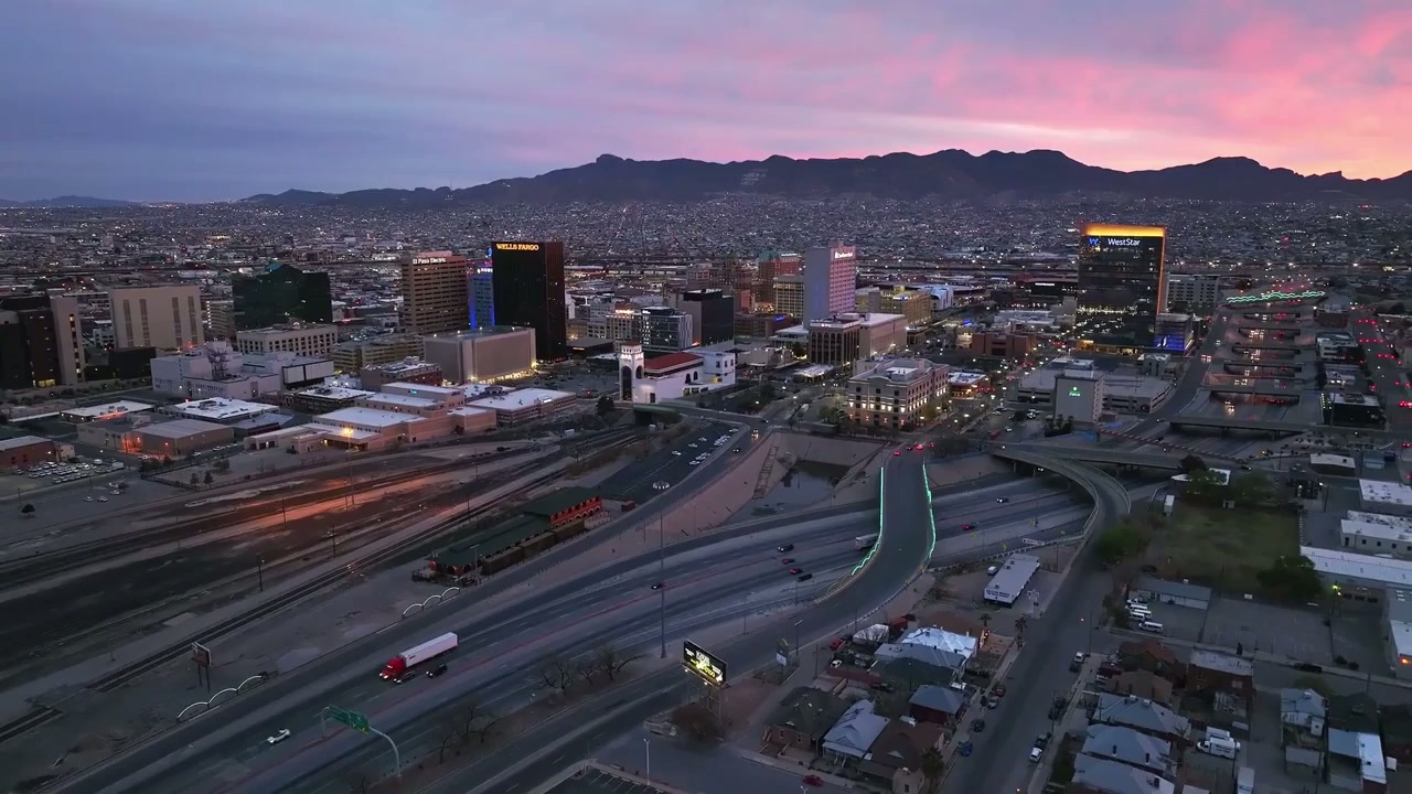 El Paso, Texas : Vues aériennes par drone de la ville frontalière mexicaine