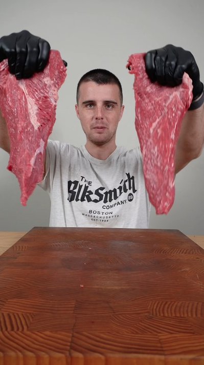 Tri-tip steak boosted with beef tallow injection