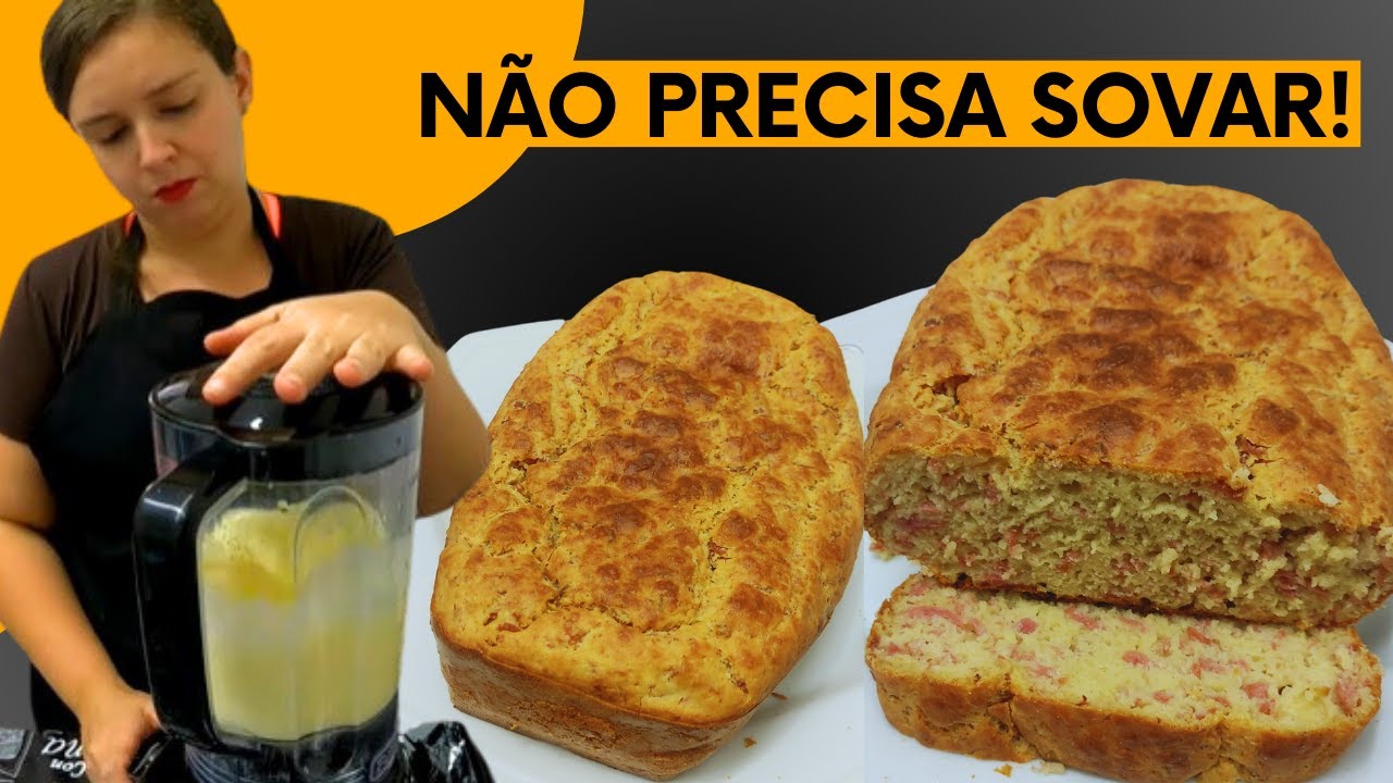 Pão de liquidificador recheado com calabresa: super fácil e sem sovar