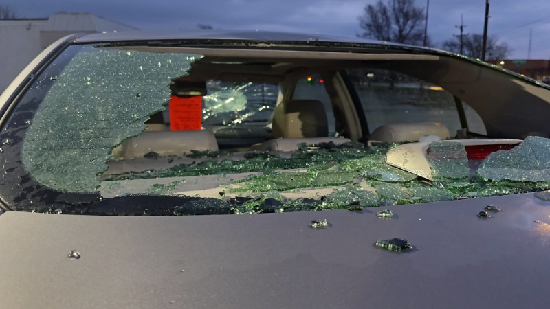 Tornado scatters debris across Illinois town as hail shatters windshields