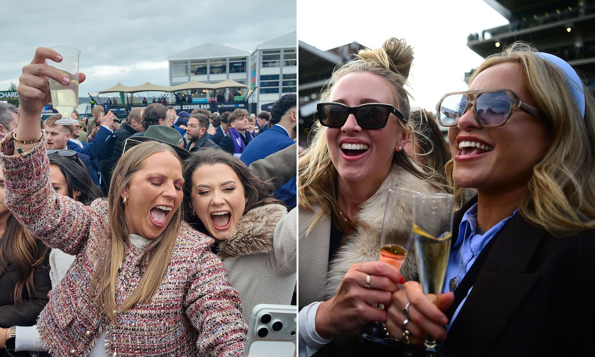 Cheltenham punters enjoy boozy first day of races as pints flow in ...