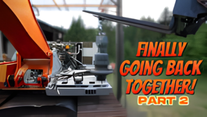 Hitachi EX120-2 excavator: Swing device & swivel joint installation ...