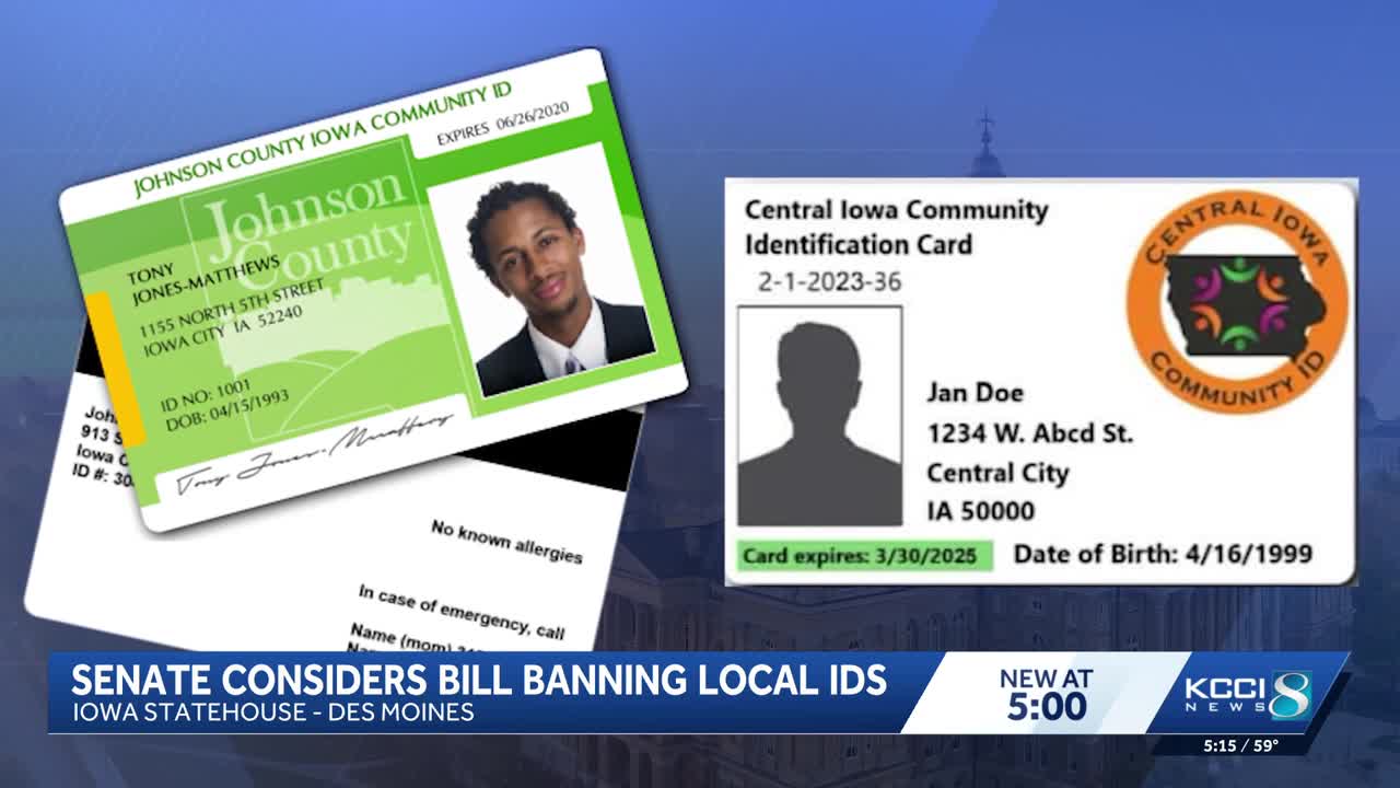 Iowa Legislature considers bill to ban local identification cards