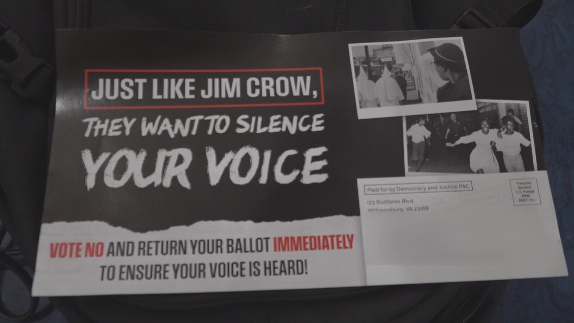 Controversial flyer comparing redistricting proposal to Jim Crow laws ...