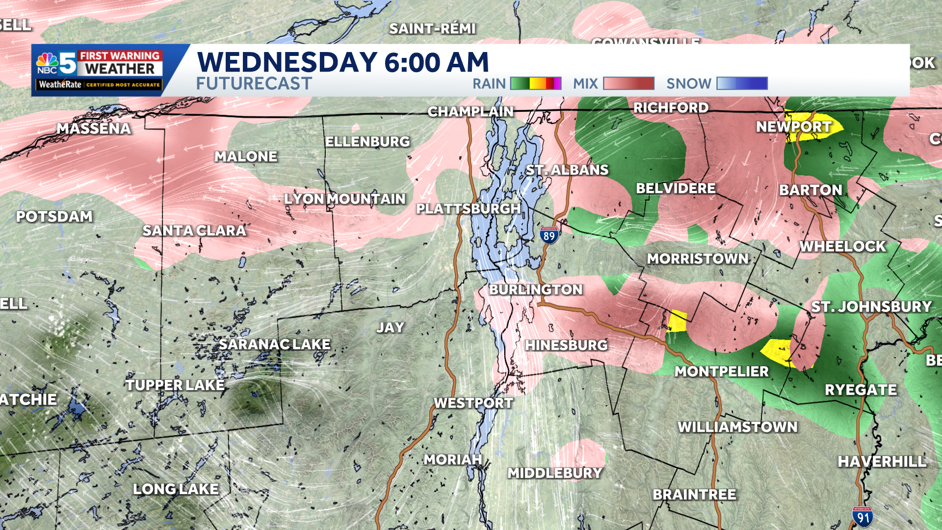Freezing rain, plain rain expected Wednesday, flood risk continues ...