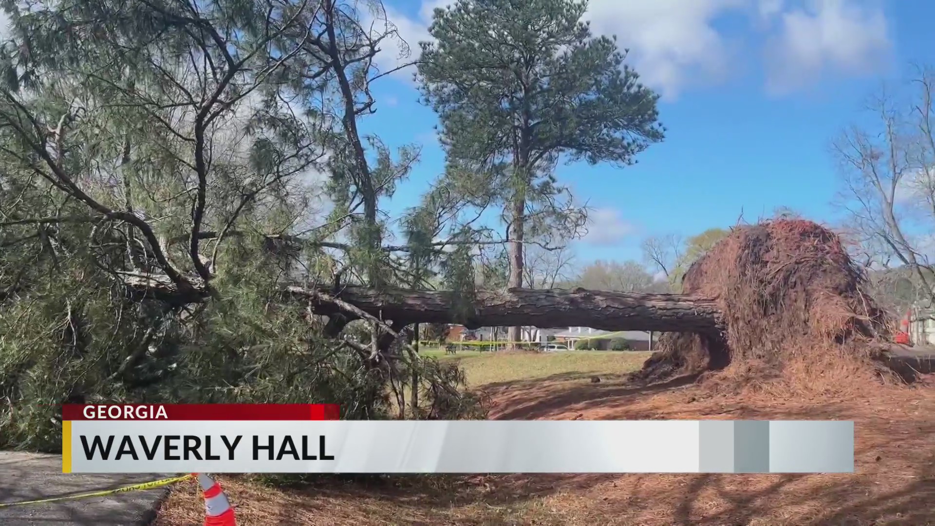 Storm damage from wind gusts 3/10/2026 - Waverly Hall, Georgia