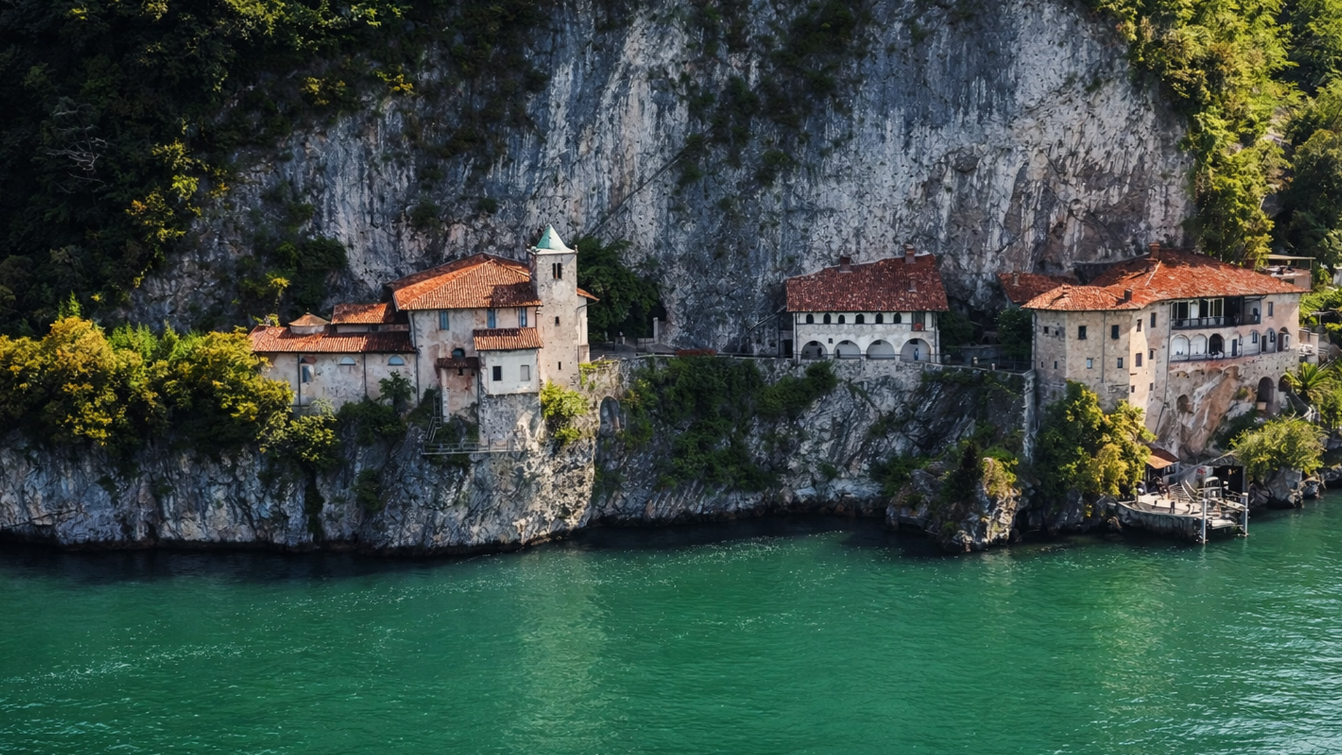 How does this monastery stay on the cliff?