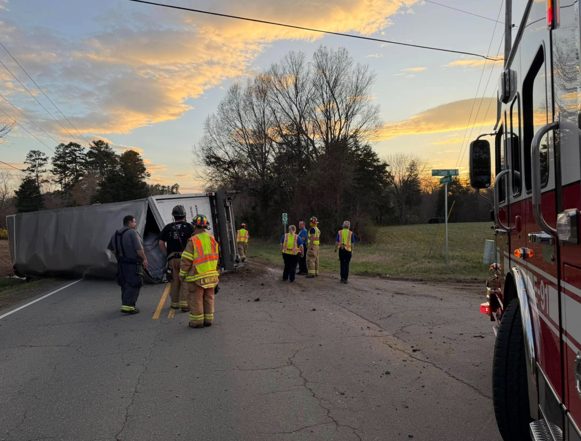 EM Holt fire crews: Overturned box truck causes road closure on ...
