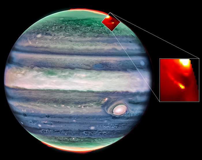 Jupiter's moons leave cold 'footprints' in the planet's auroras, James ...
