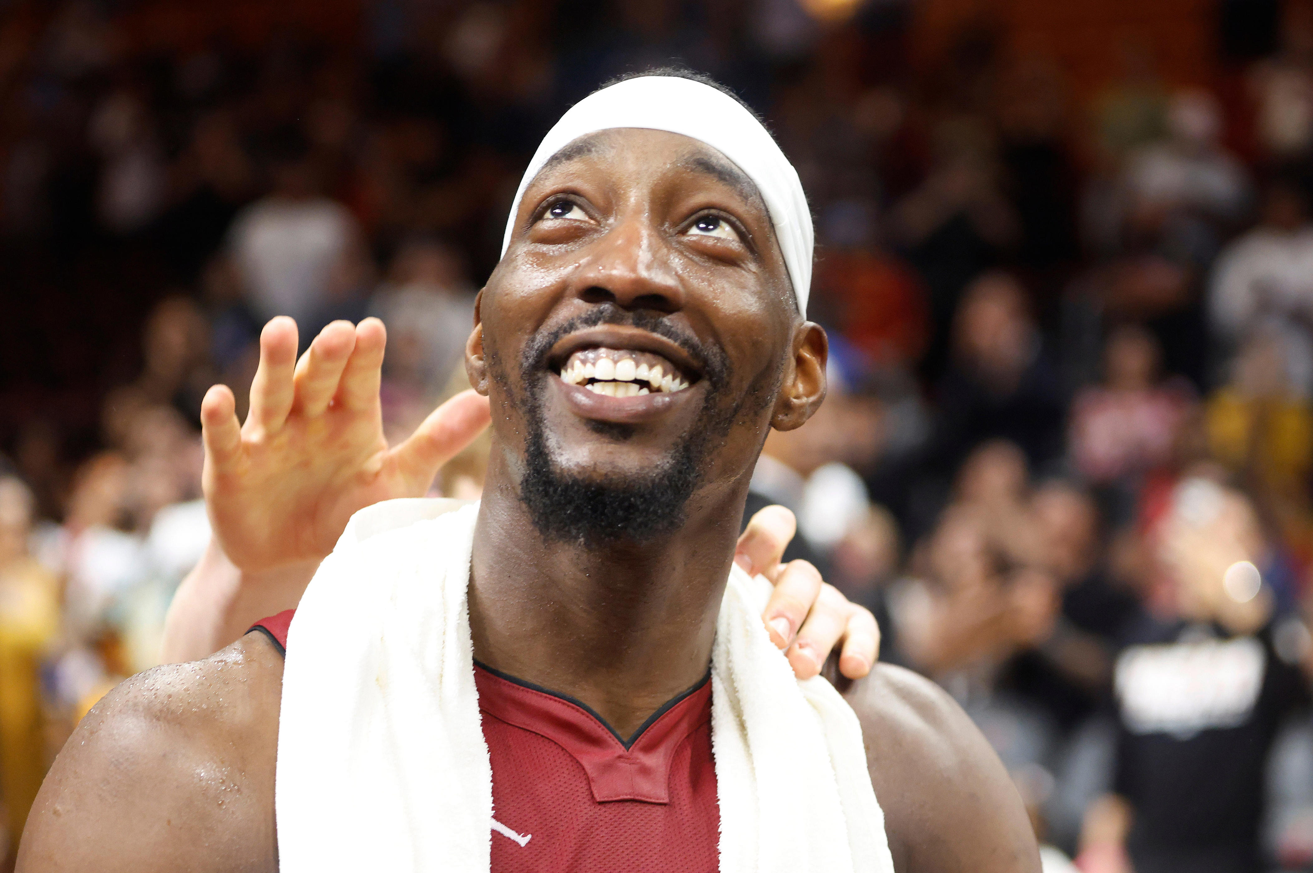 LeBron James reacts to Bam Adebayo's 83-point eruption