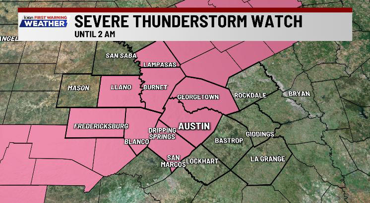 Live updates: Severe weather threat in Central Texas Tuesday evening