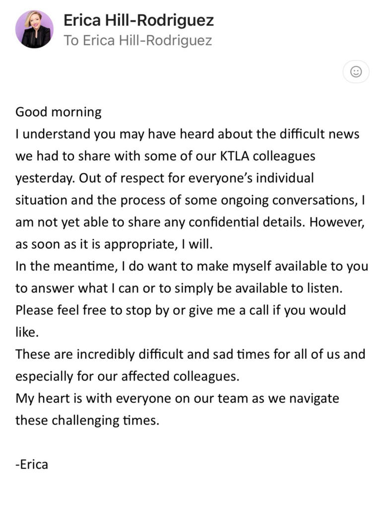Fired KTLA anchors denied farewell to viewers as icy internal memo surfaces