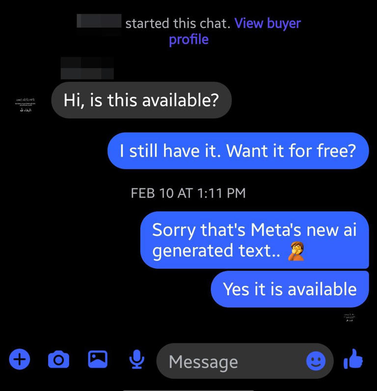 Meta admits bug let its AI give away your items for free