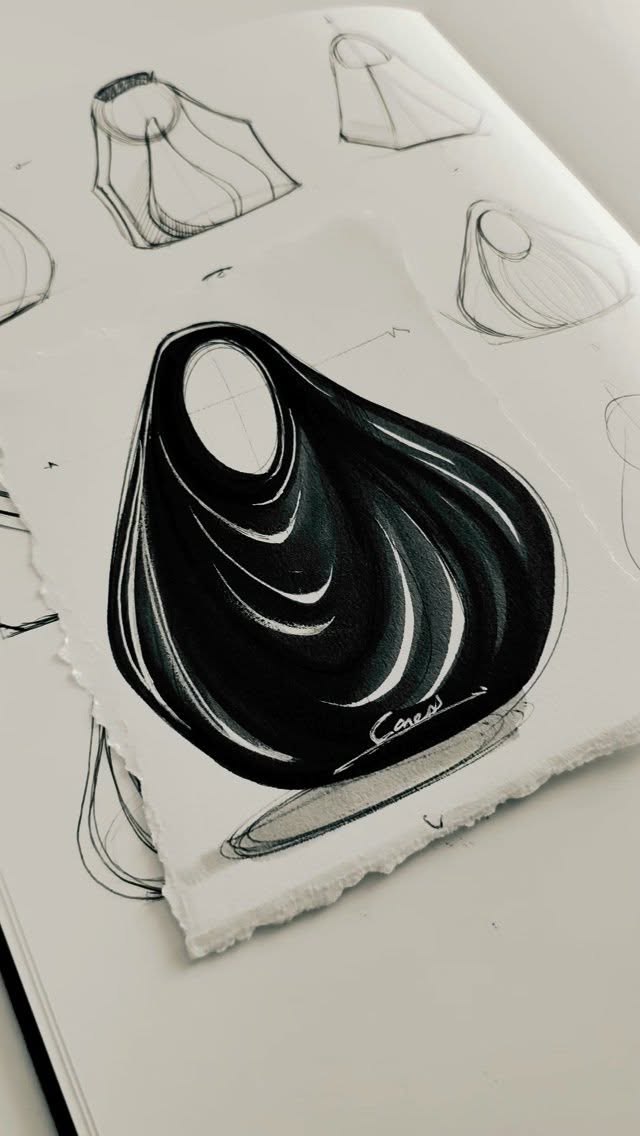 The art of drawing a creative bag design