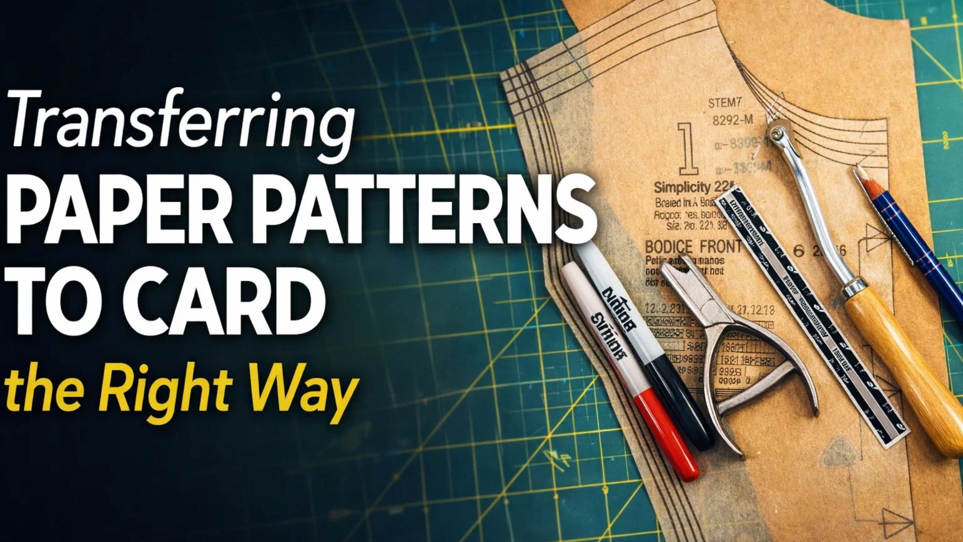 Transferring paper patterns to card the right way