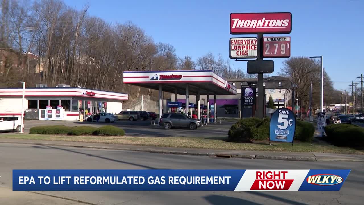 EPA ends reformulated gas requirement in Louisville