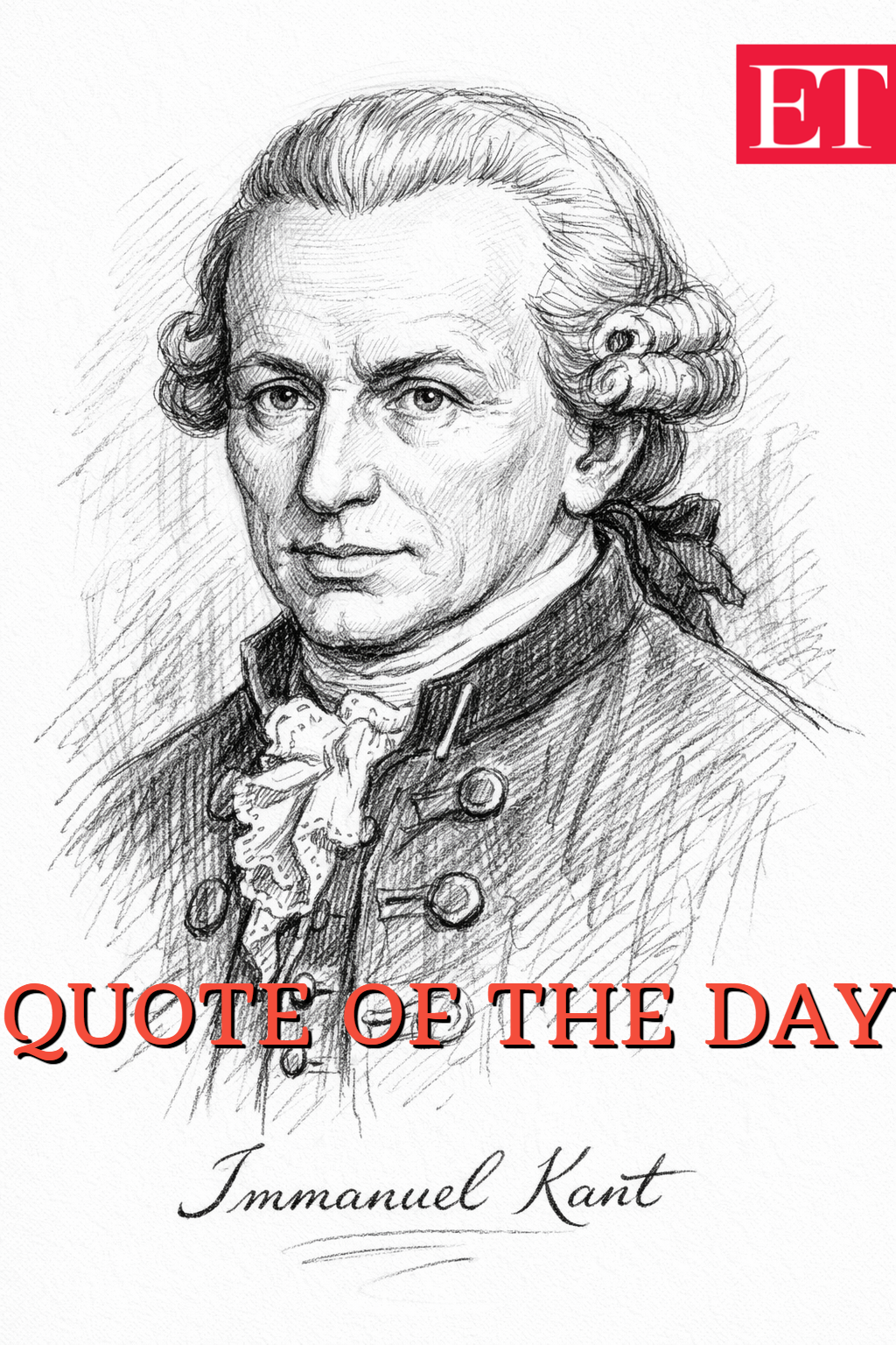 Quote of the day by German philosopher Immanuel Kant: All our knowledge ...