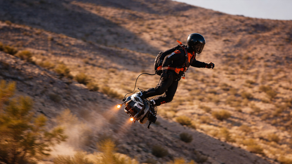 Jet engines on feet at 103 mph