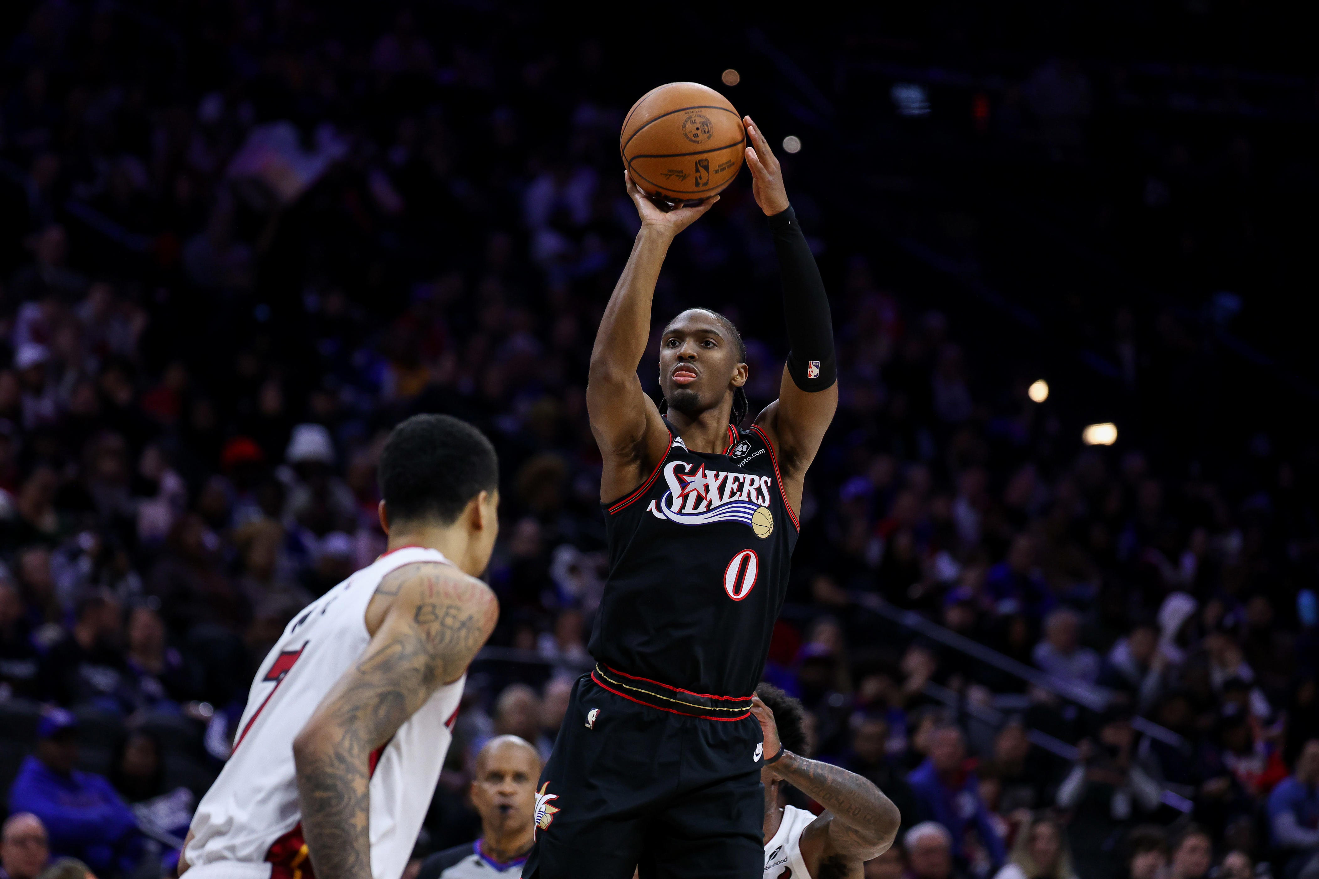 Tyrese Maxey reacts to making Sixers history, passing Allen Iverson