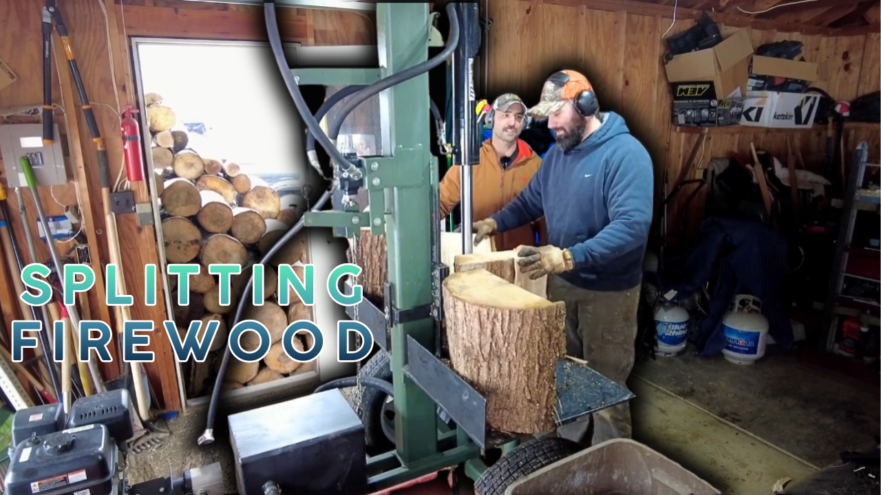 Splitting firewood faster with homemade vertical log splitter