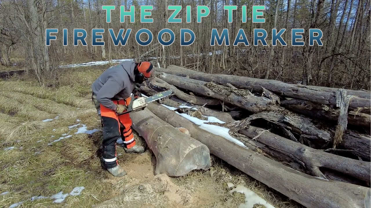 DIY zip tie firewood marker for chainsaws