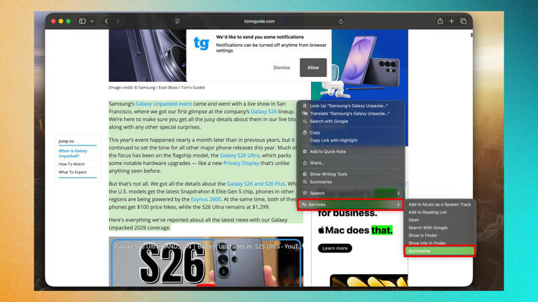 I tried this forgotten Mac feature to summarize text in seconds — and ...