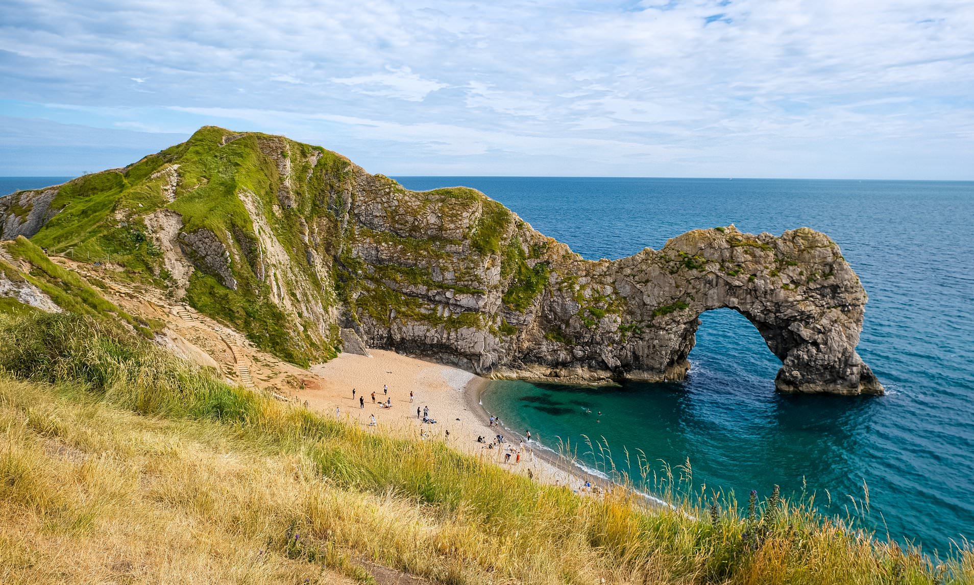 Iconic British beach closed after storm washes away steps