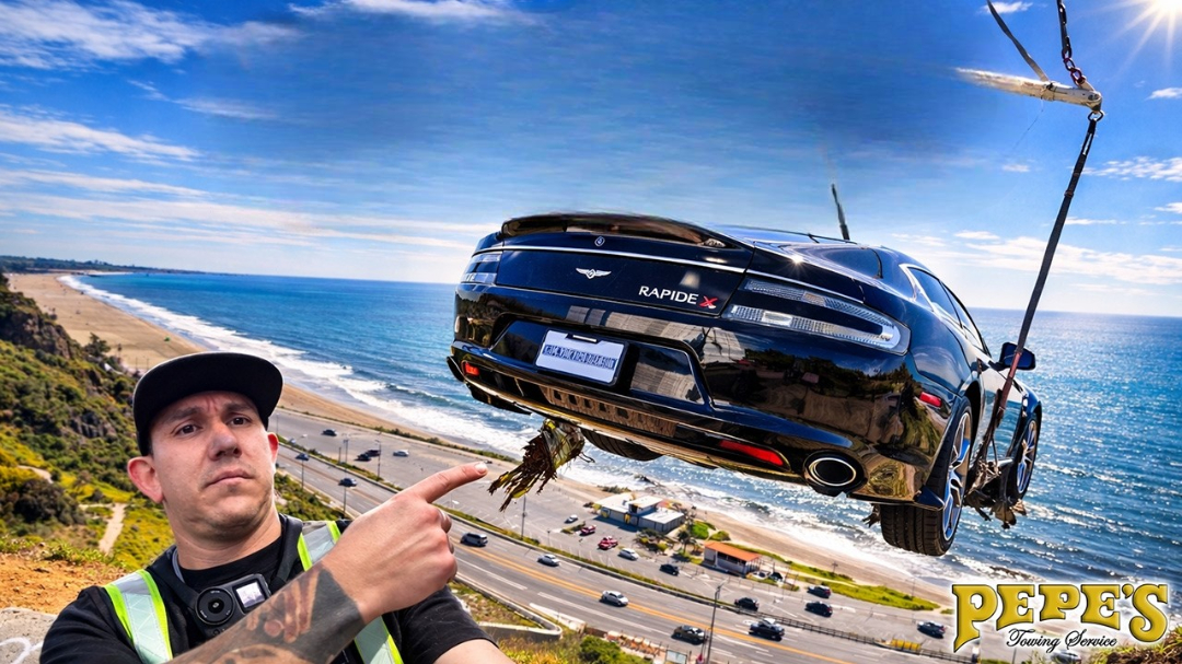 Aston Martin fell 75 feet off a cliff