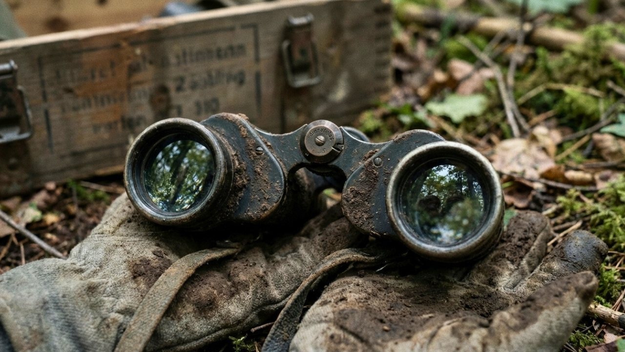 Intact World War II binoculars unearthed alongside 1944 German equipment